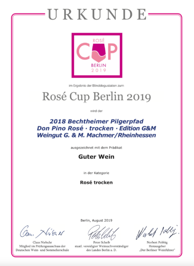 Weingut Machmer BIO DON PINO Cuvée Rosé trocken